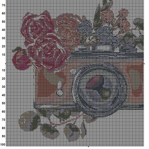 Camera Cross Stitch Pattern 3 Instant PDF Download - Camera Watercolor ...