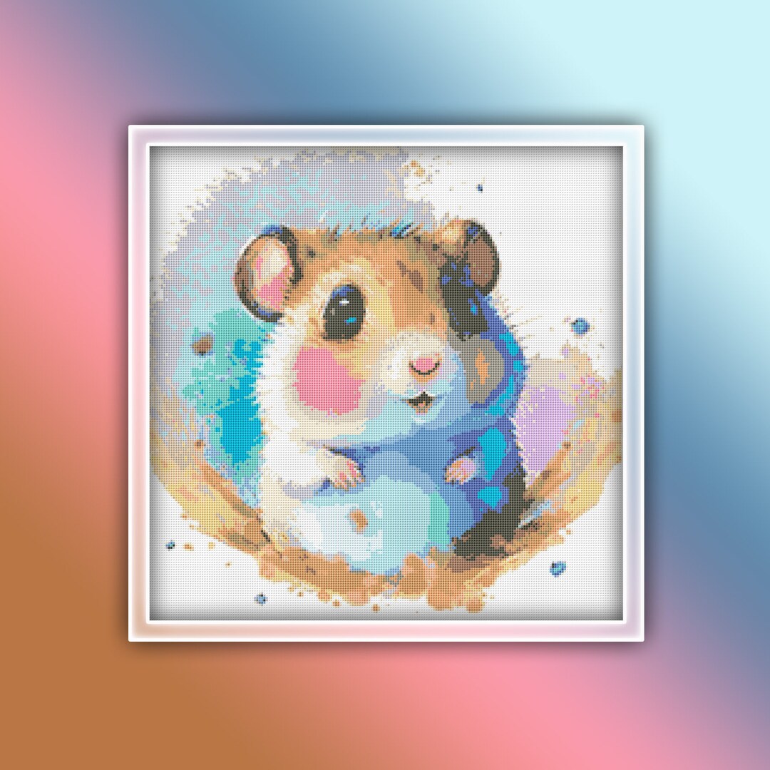 Hamster Cross Stitch Pattern 2 Instant PDF Download - Hamster Pup ...