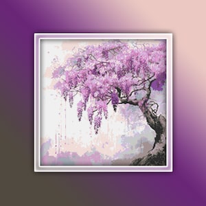 Wisteria Tree Cross Stitch Pattern 1 Instant PDF Download - Wisteria ...