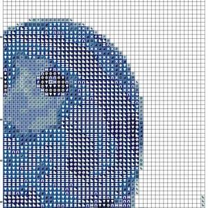 Blue Bird Cross Stitch Pattern Instant PDF Download Bird - Etsy