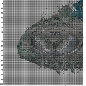 Green Eye Cross Stitch Pattern 1 Instant PDF Download - Green Eyes ...