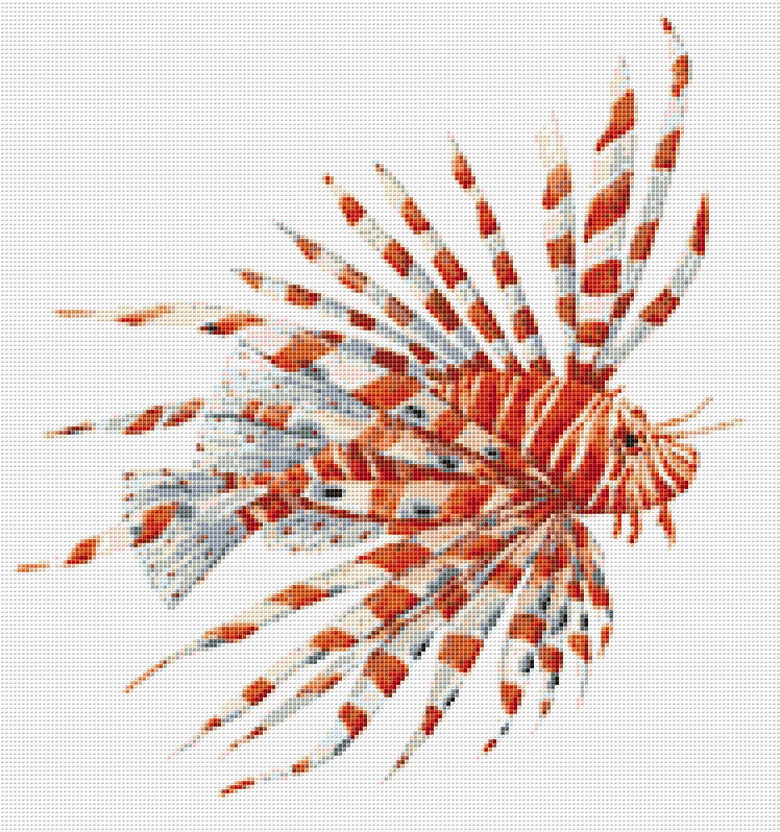 Lion Fish Cross Stitch Pattern 1 Instant Download Instant PDF - Etsy