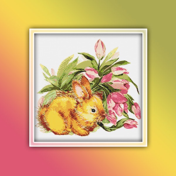 Bunny Cross Stitch - Etsy