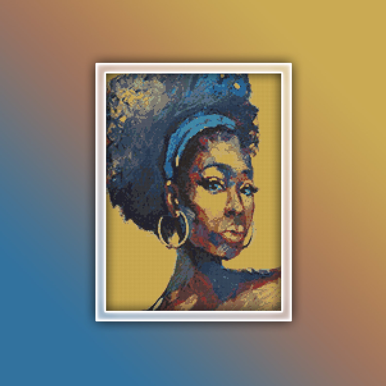 African Woman Cross Stitch Pattern 8 Instant PDF Download - Black Woman ...