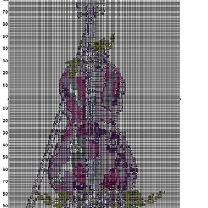 Violin Cross Stitch Pattern 1 Instant PDF Download - Violin Ball ...