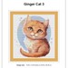 Ginger Cat Cross Stitch Pattern 3 Instant PDF Download Ginger Cat ...