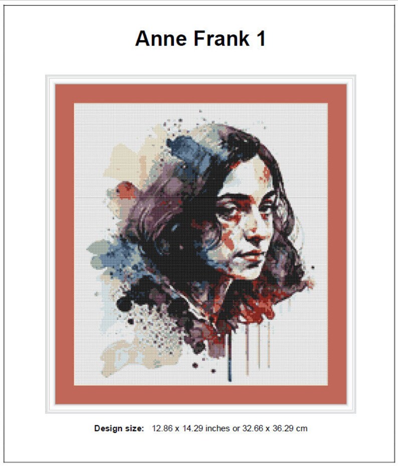 Anne Frank Cross Stitch Pattern 1 Instant PDF Download - Etsy