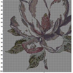 Magnolia Flower Cross Stitch Pattern 4 Instant PDF Download - Magnolia ...