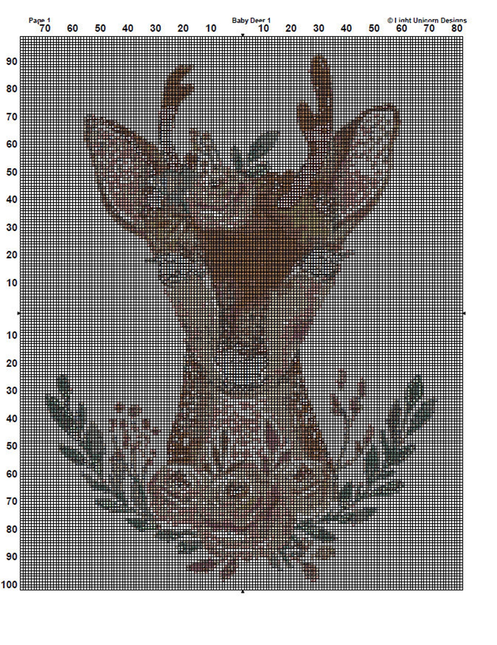 Baby Deer Cross Stitch Pattern 1 Instant Download Instant PDF Download ...