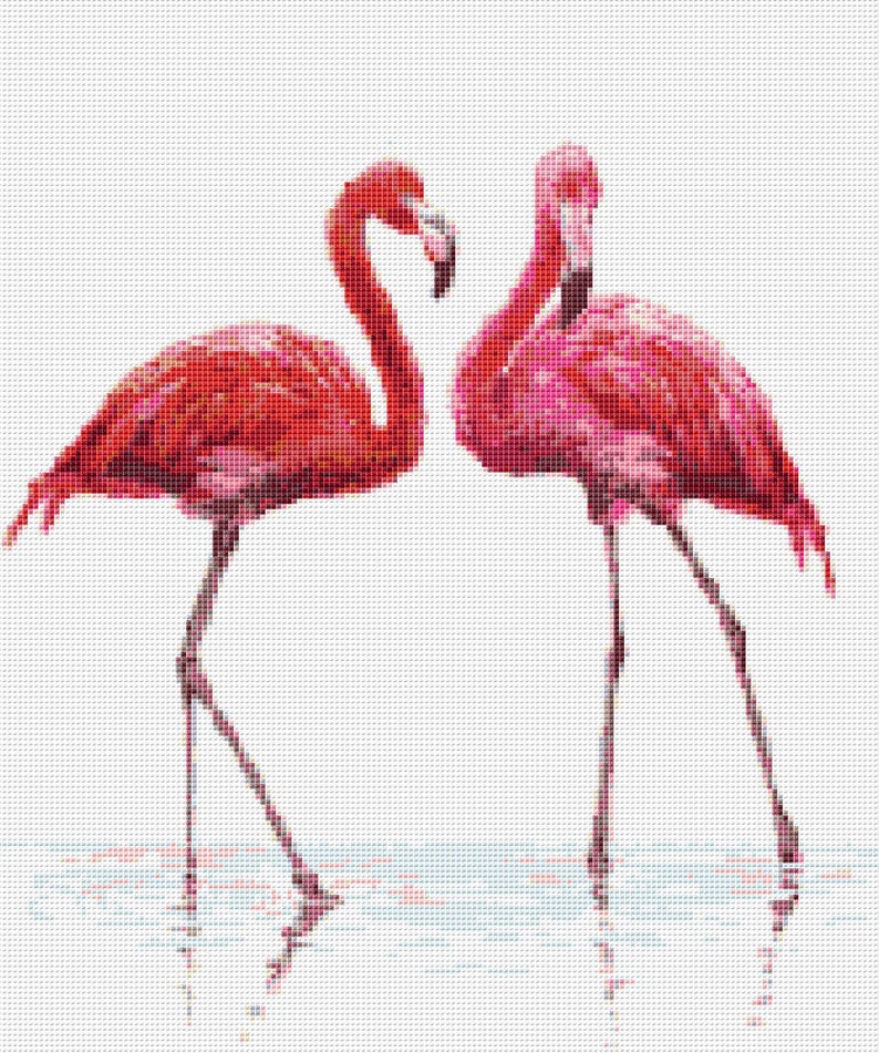 Flamingo Cross Stitch Pattern 8 Instant PDF Download - Etsy