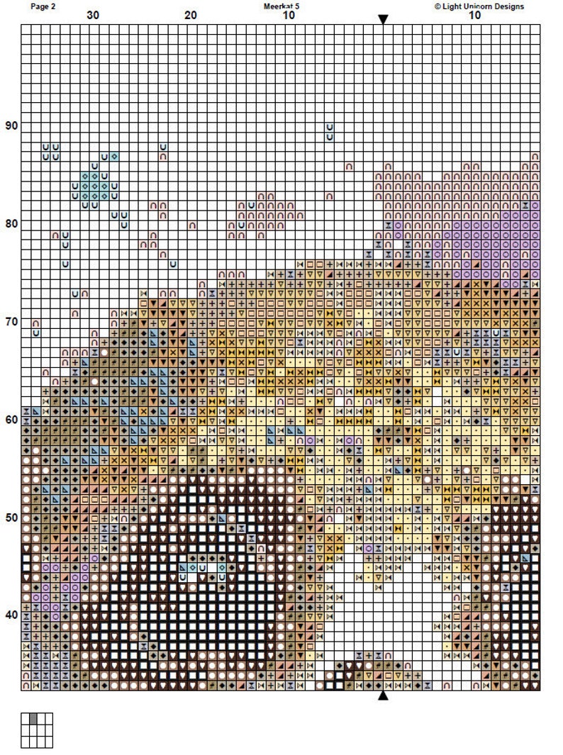 Meerkat Cross Stitch Pattern 5 Instant PDF Download - Watercolor Cross ...