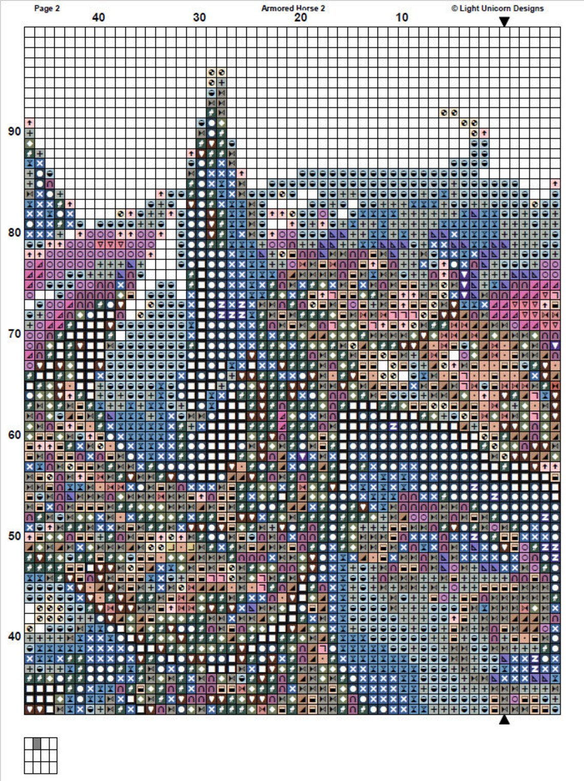 Armored Horse Cross Stitch Pattern 2 Instant PDF Download - Horse ...