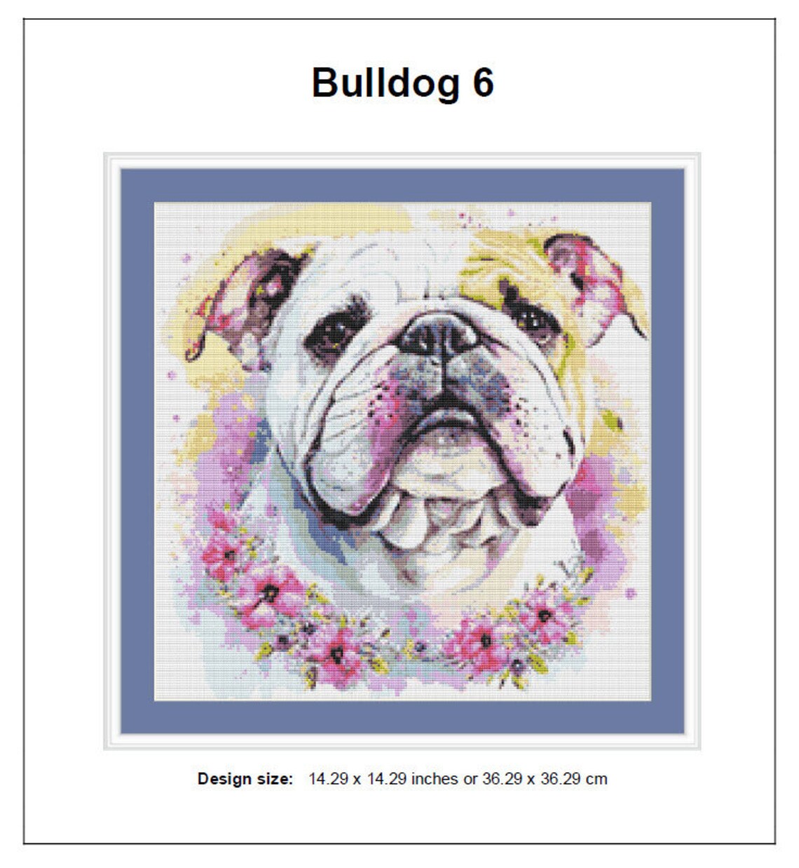 Bulldog Cross Stitch Pattern 6 Instant PDF Download Bulldog - Etsy