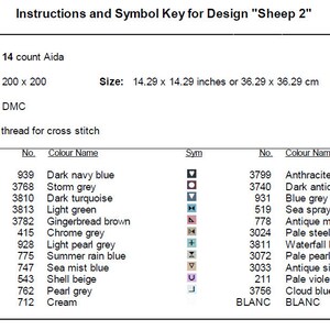 Sheep Cross Stitch Pattern 2 Instant Download Instant PDF Download ...
