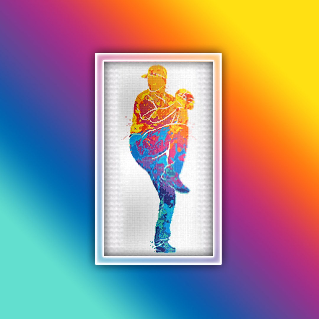 Baseball Player Cross Stitch Pattern 6 Instant PDF Download - Sport ...