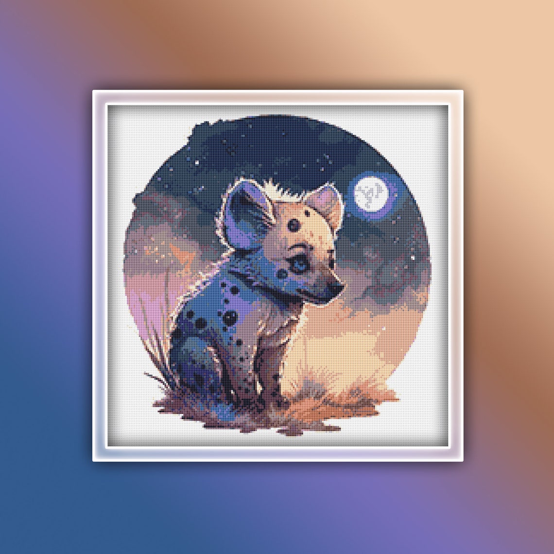 Hyena Cross Stitch Pattern 2 Instant PDF Download Baby Hyena - Etsy