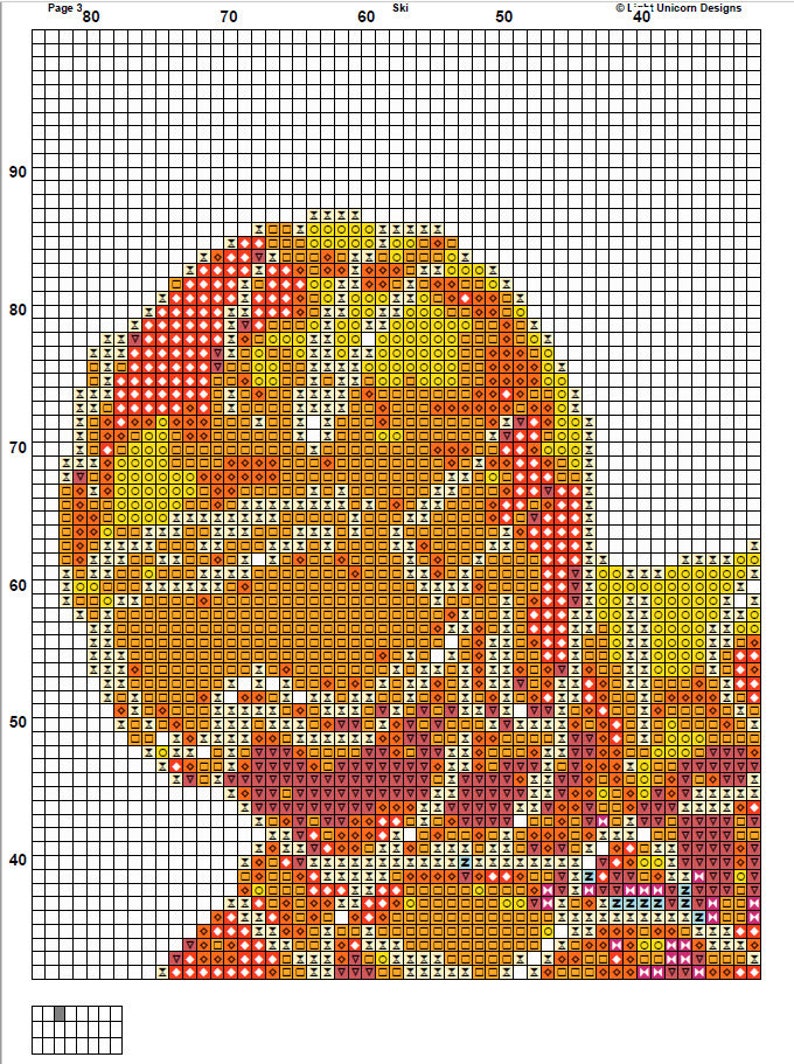 Ski Cross Stitch Pattern Instant Download Instant PDF Download - Skier ...