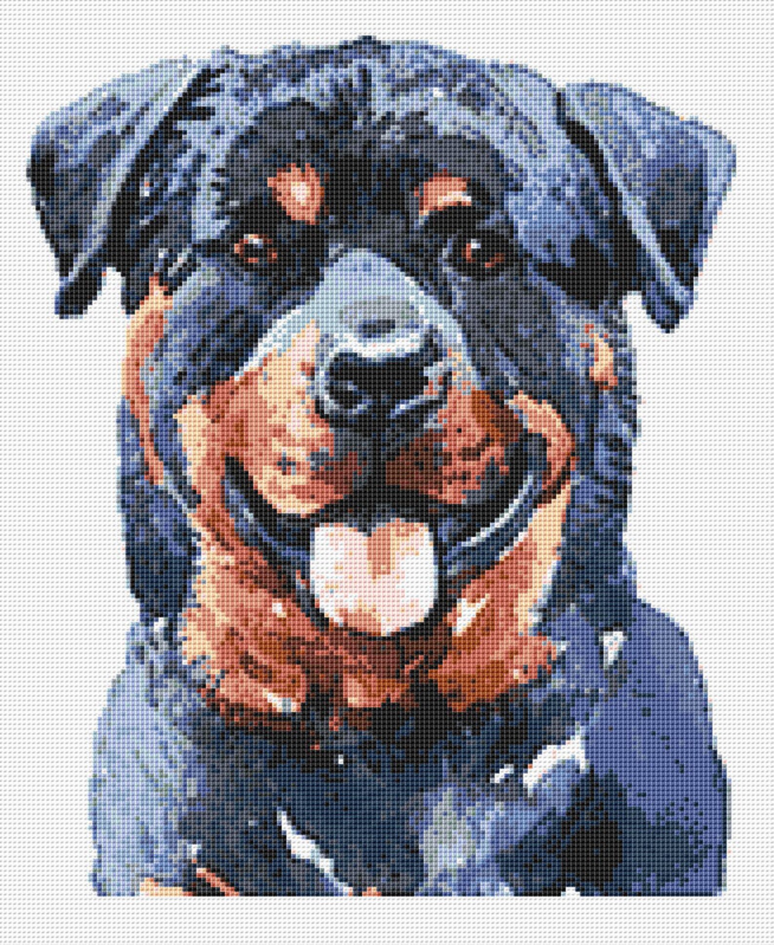 Rottweiler Cross Stitch Pattern 3 Instant PDF Download Dog - Etsy
