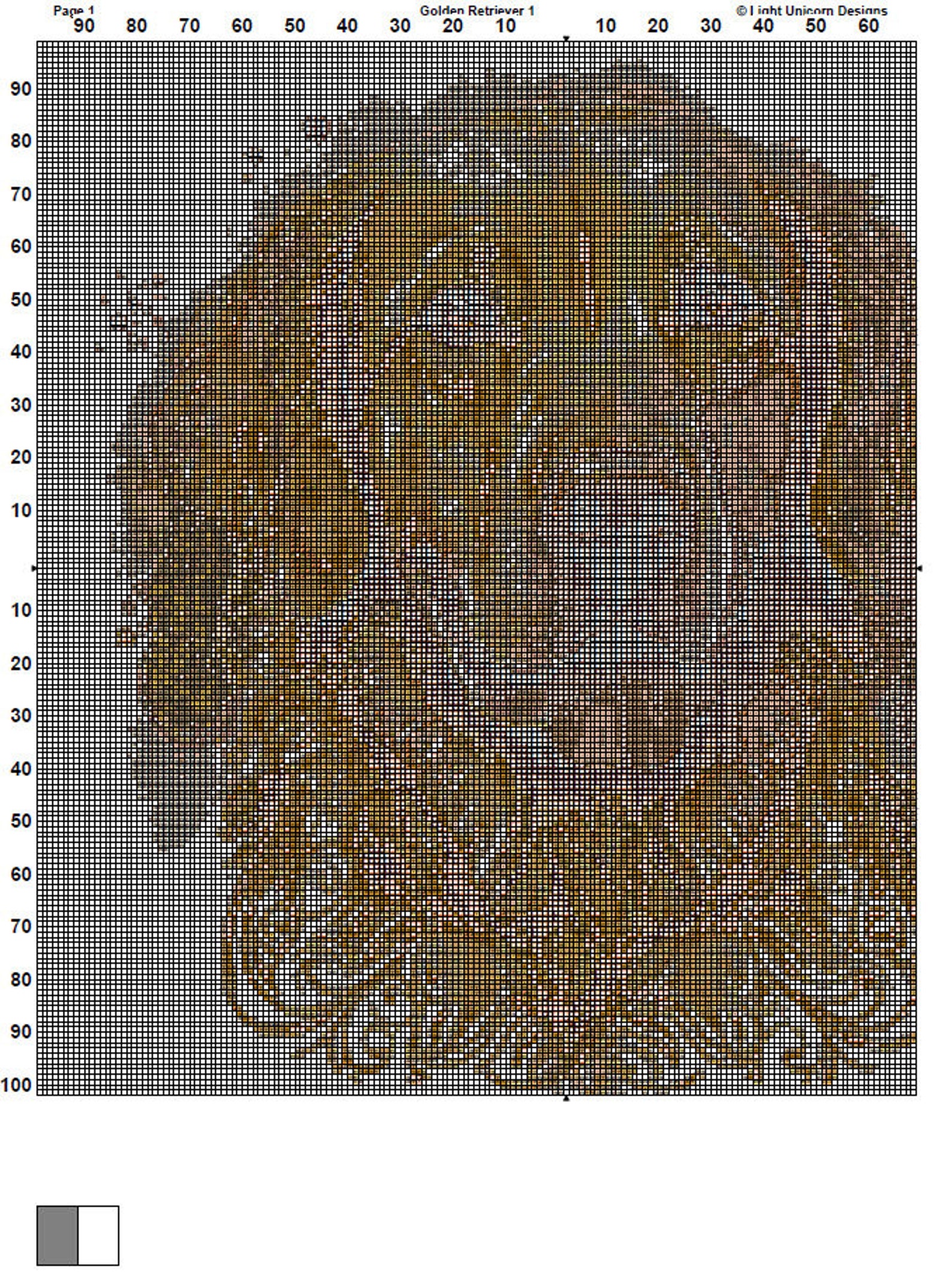 Golden Retriever Cross Stitch Pattern 1 Instant PDF Download - Etsy
