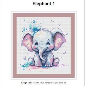 Elephant Cross Stitch Pattern 1 Instant Download Instant PDF Download ...