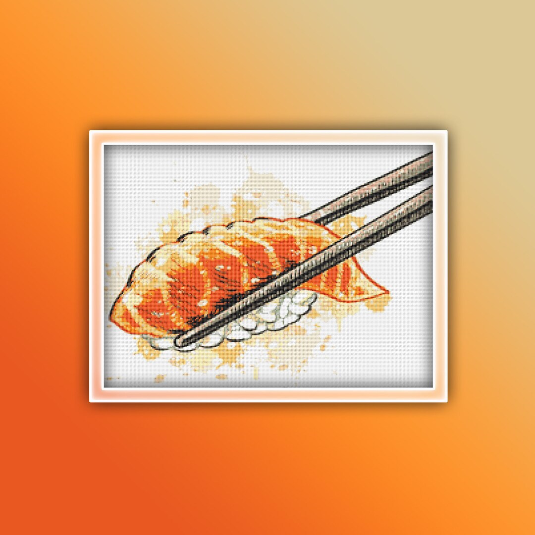 Sushi Cross Stitch Pattern 3 Instant PDF Download - Prawns Sushi ...