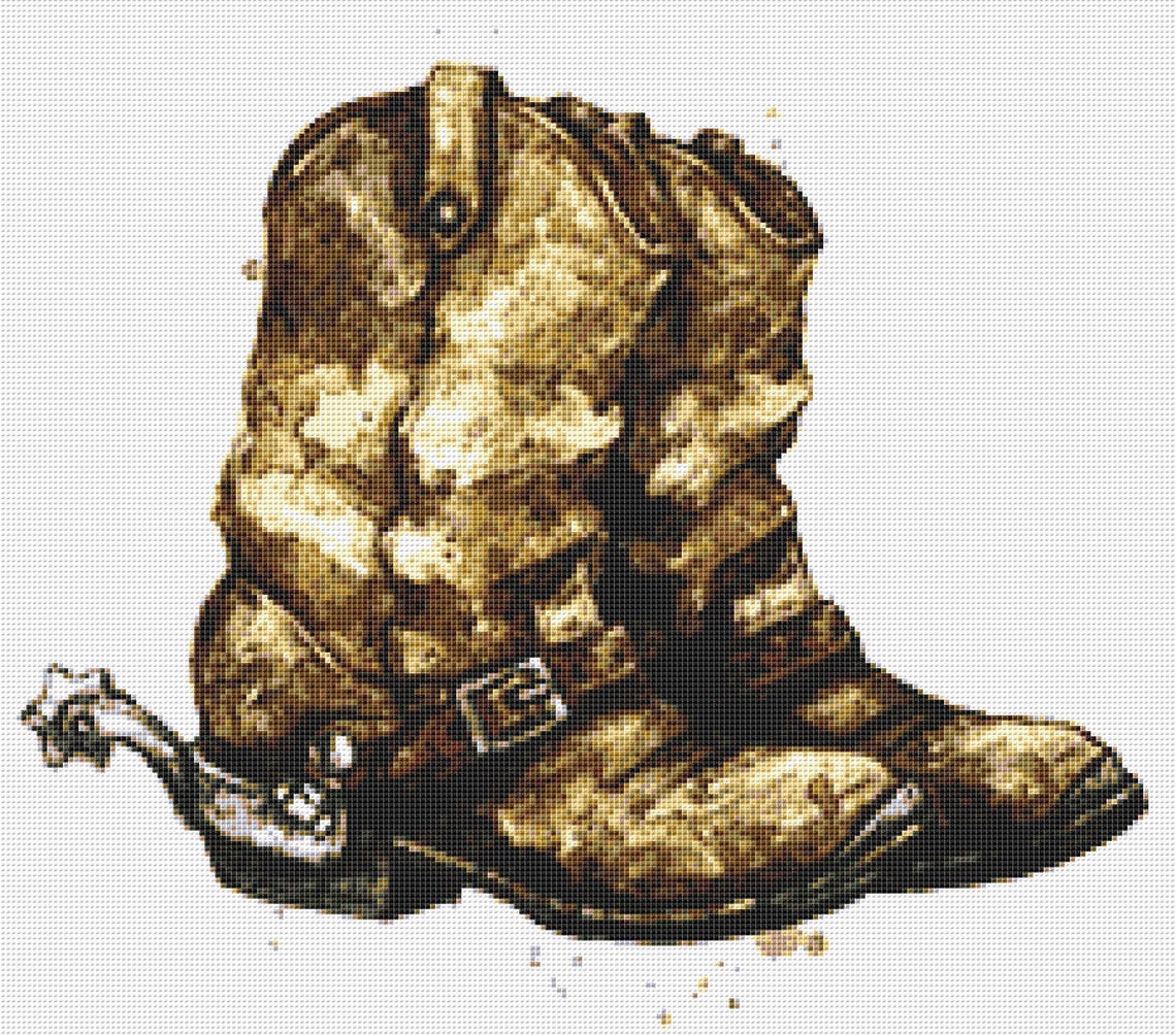 Cowboy Boots Cross Stitch Pattern Instant PDF Download - Etsy