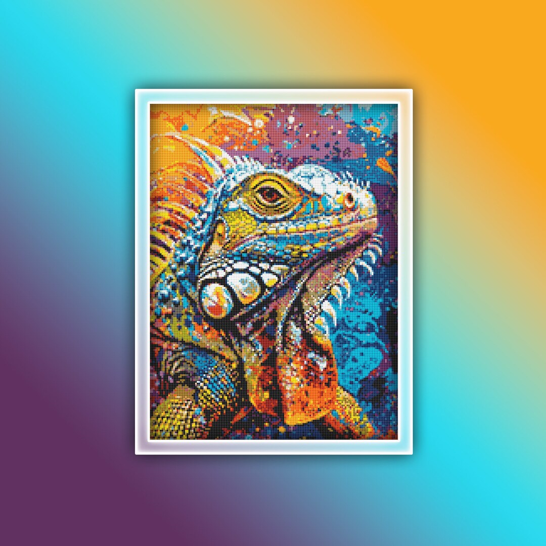 Bearded Dragon Cross Stitch Pattern 3 Instant PDF Download - Iguana ...