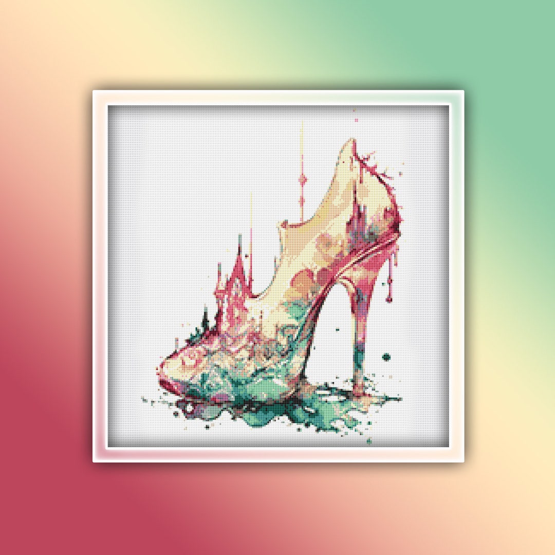 Fairy Tale Shoe Cross Stitch Pattern 1 Instant PDF Download - Lady ...