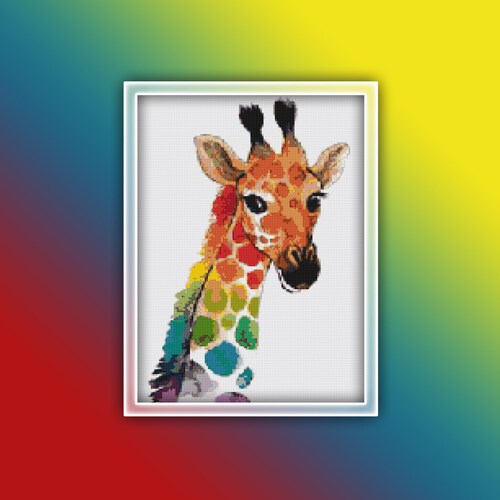 Giraffes Cross Stitch Pattern 1 Instant PDF Download Giraffe - Etsy