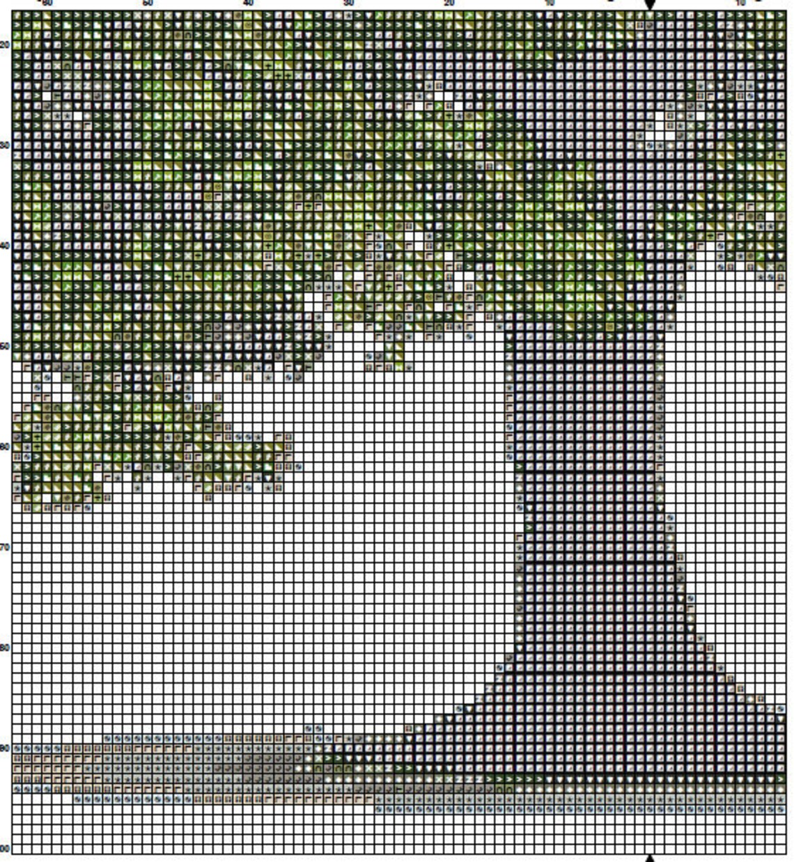 Tree Cross Stitch Pattern 1 Instant PDF Download Summer Tree - Etsy