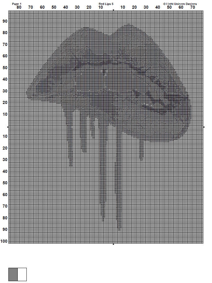 Red Lips Cross Stitch Pattern 5 Instant PDF Download - Red Lips ...