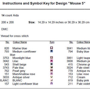 Mouse Cross Stitch Pattern 5 Instant PDF Download - Rat Watercolor ...