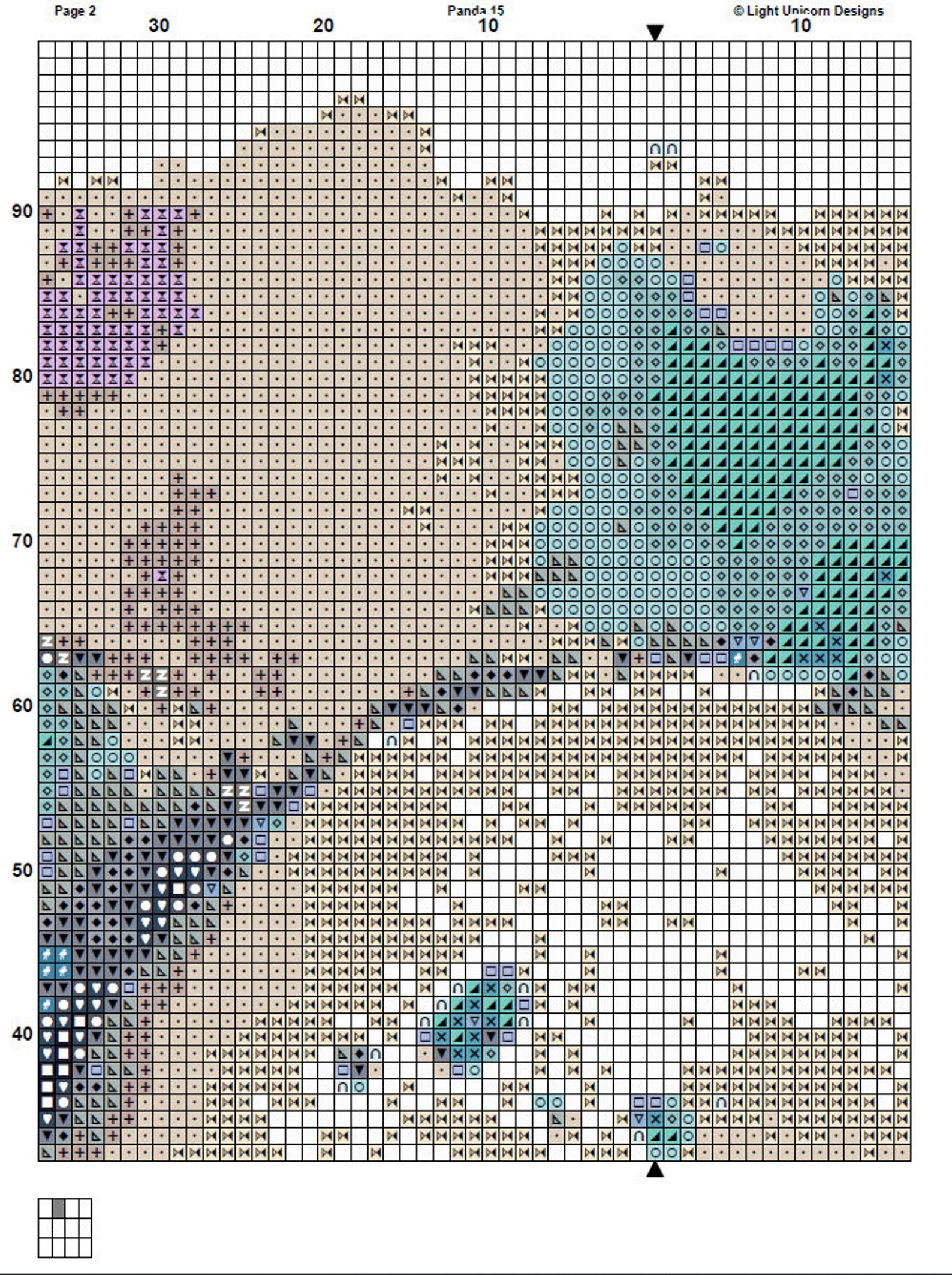 Panda Cross Stitch Pattern 15 Instant Download Instant PDF Download ...