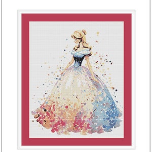 Cinderella Cross Stitch Pattern 1 Instant PDF Download - Princess ...