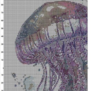 Jellyfish Cross Stitch Pattern 2 Instant PDF Download - Sea Jellies ...