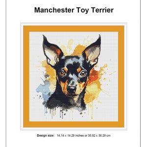 Manchester Toy Terrier Cross Stitch Pattern Instant PDF Download ...