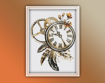 Steampunk Cross Stitch Pdf Pattern Steampunk Chart Steampunk | Etsy