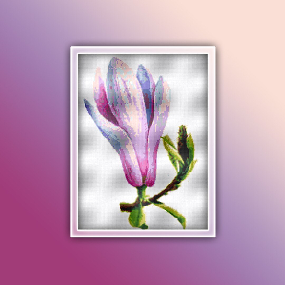 Magnolia Flower Cross Stitch Pattern 1 Instant PDF Download Magnolia ...