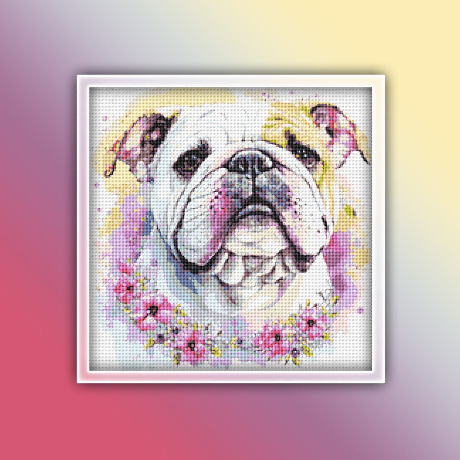 Bulldog Cross Stitch Pattern 6 Instant PDF Download Bulldog - Etsy