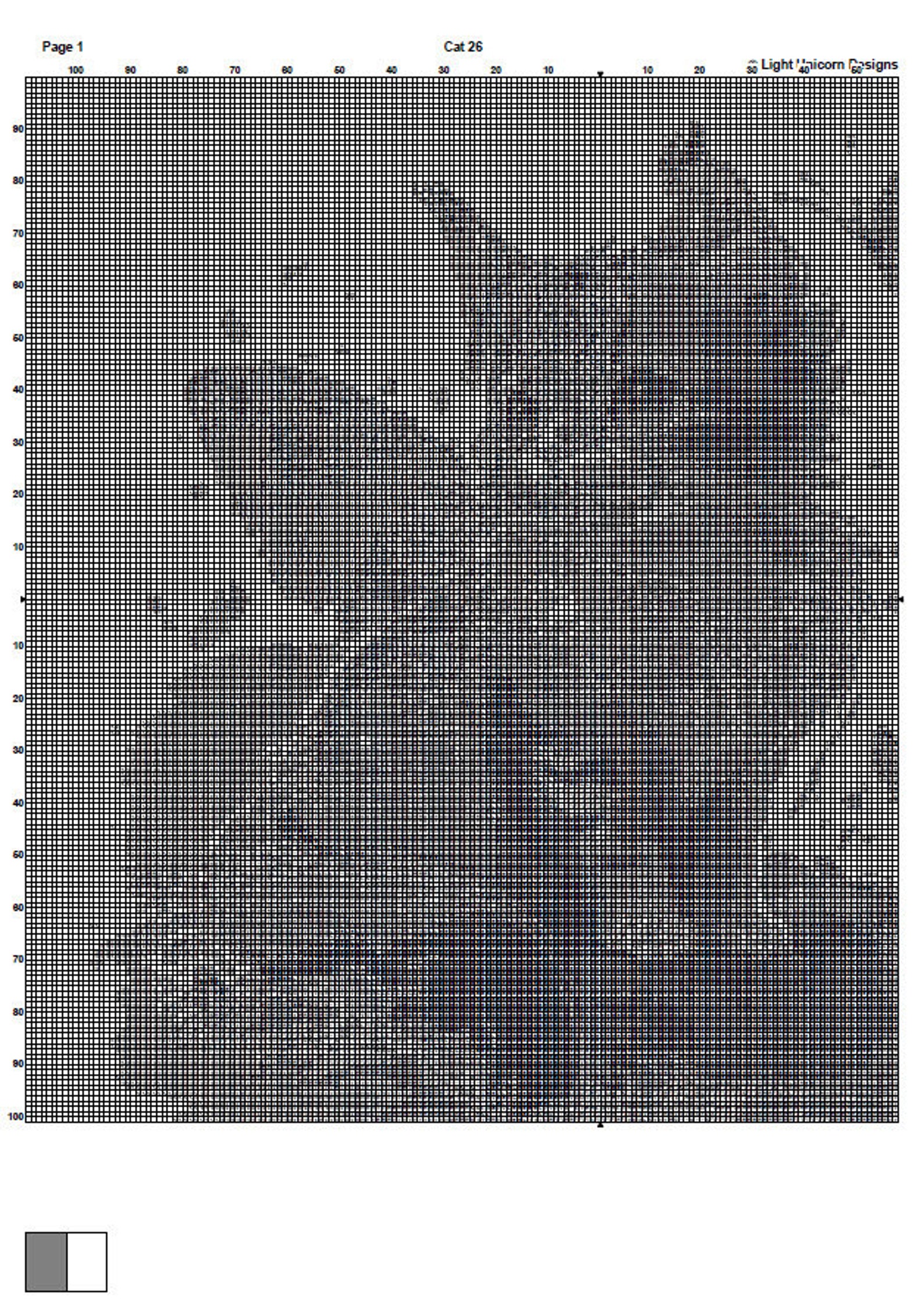 Cat Cross Stitch Pattern 26 Instant PDF Download - Kitty Watercolor ...