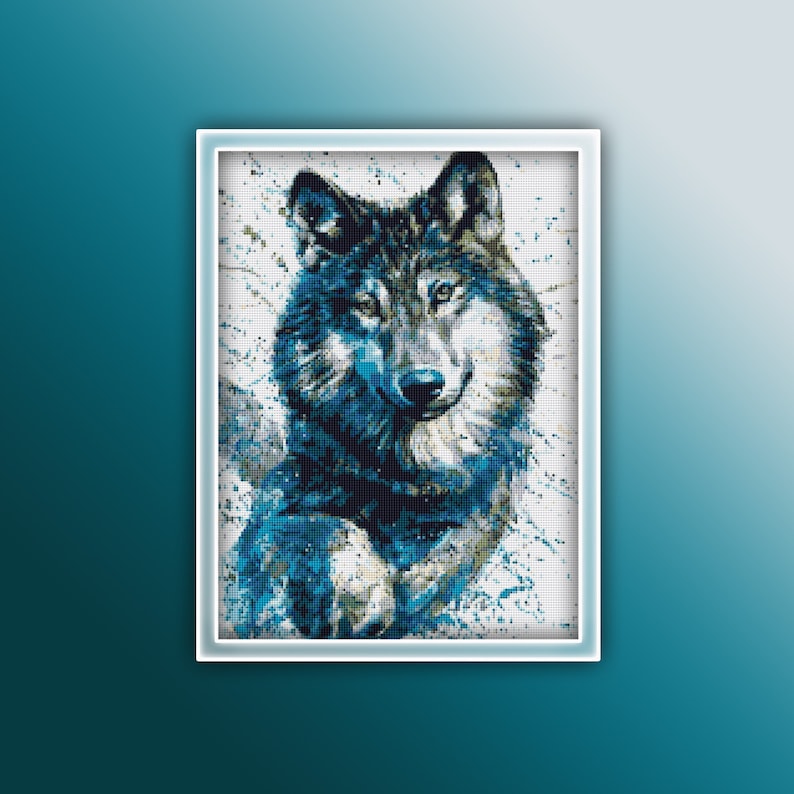 Wolf Cross Stitch Pattern 4 Instant PDF Download Wolf | Etsy