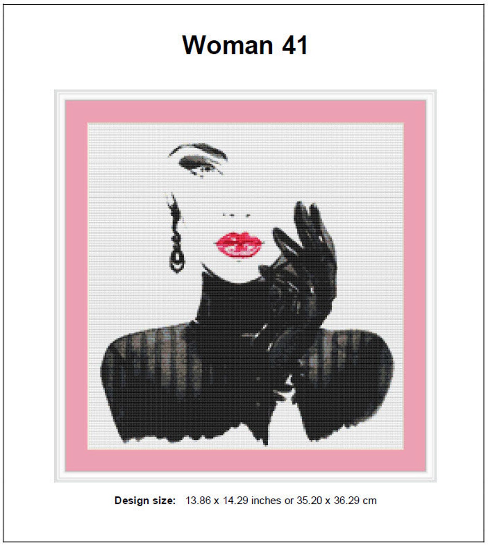 Woman Cross Stitch Pattern 41 Instant PDF Download - Woman Watercolor ...