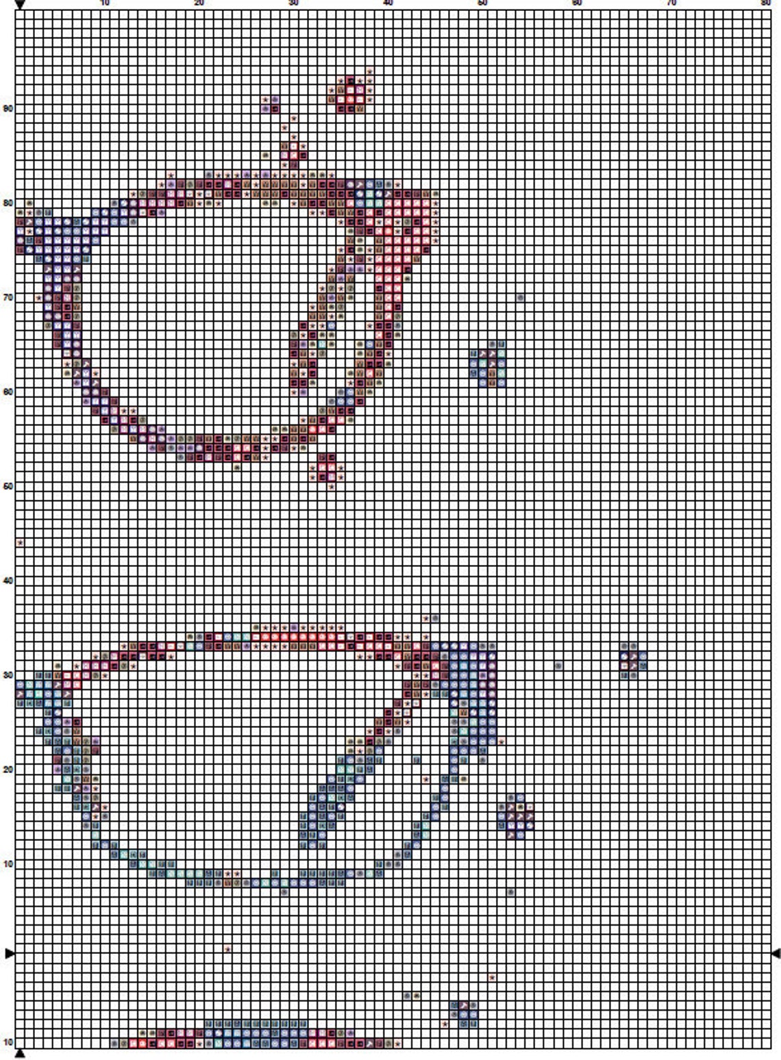 Glasses Cross Stitch Pattern 3 Instant PDF Download | Etsy