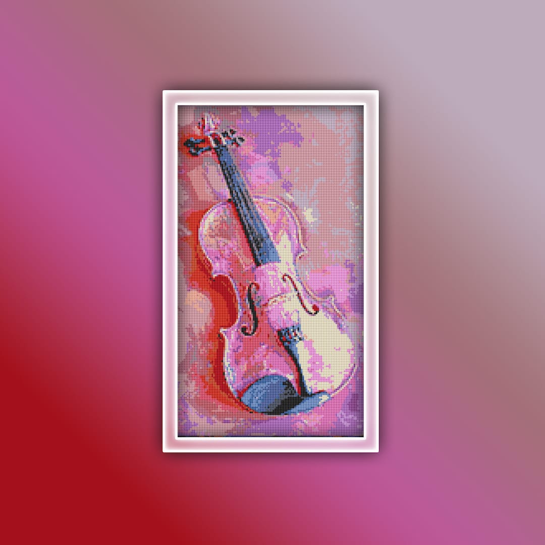 Violin Cross Stitch Pattern 10 Instant PDF Download - Violin Musical ...