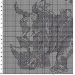 Rhino Cross Stitch Pattern 4 Instant PDF Download - Rhinoceros ...
