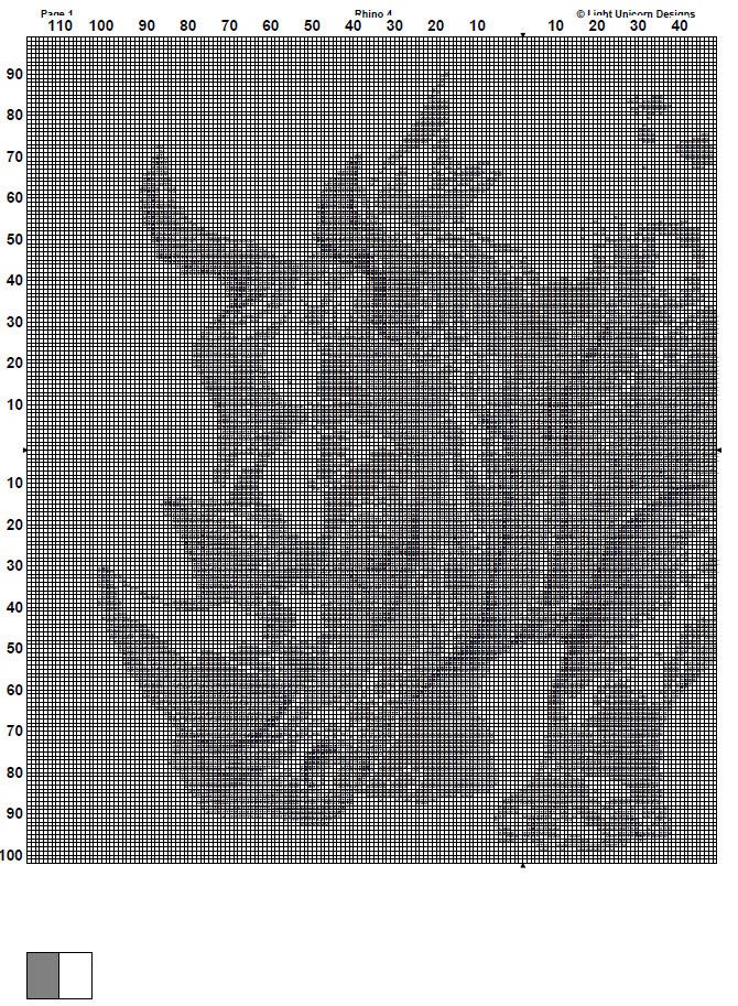 Rhino Cross Stitch Pattern 4 Instant PDF Download - Rhinoceros ...