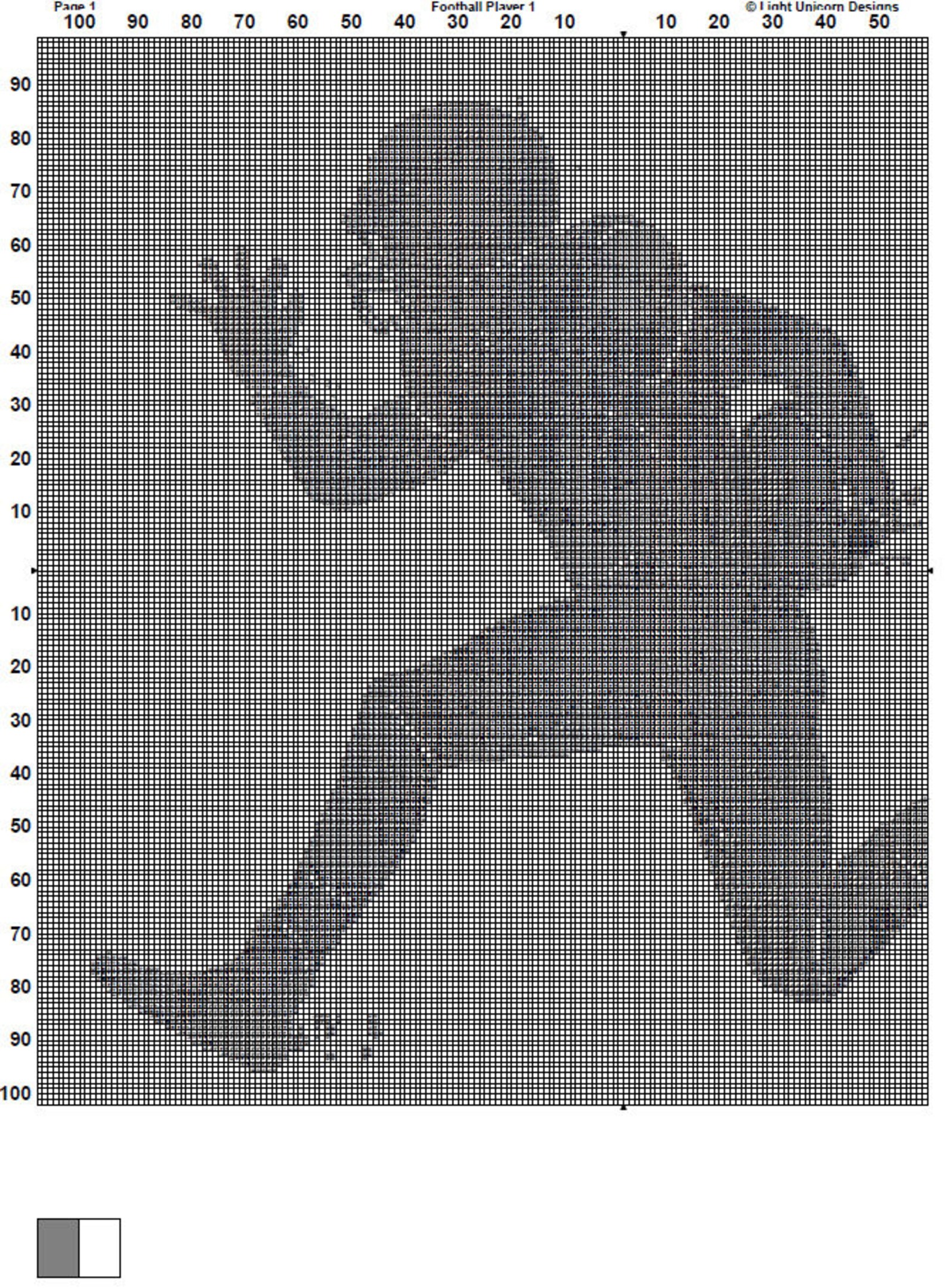 Football Player Cross Stitch Pattern 1 Instant Download Instant PDF ...