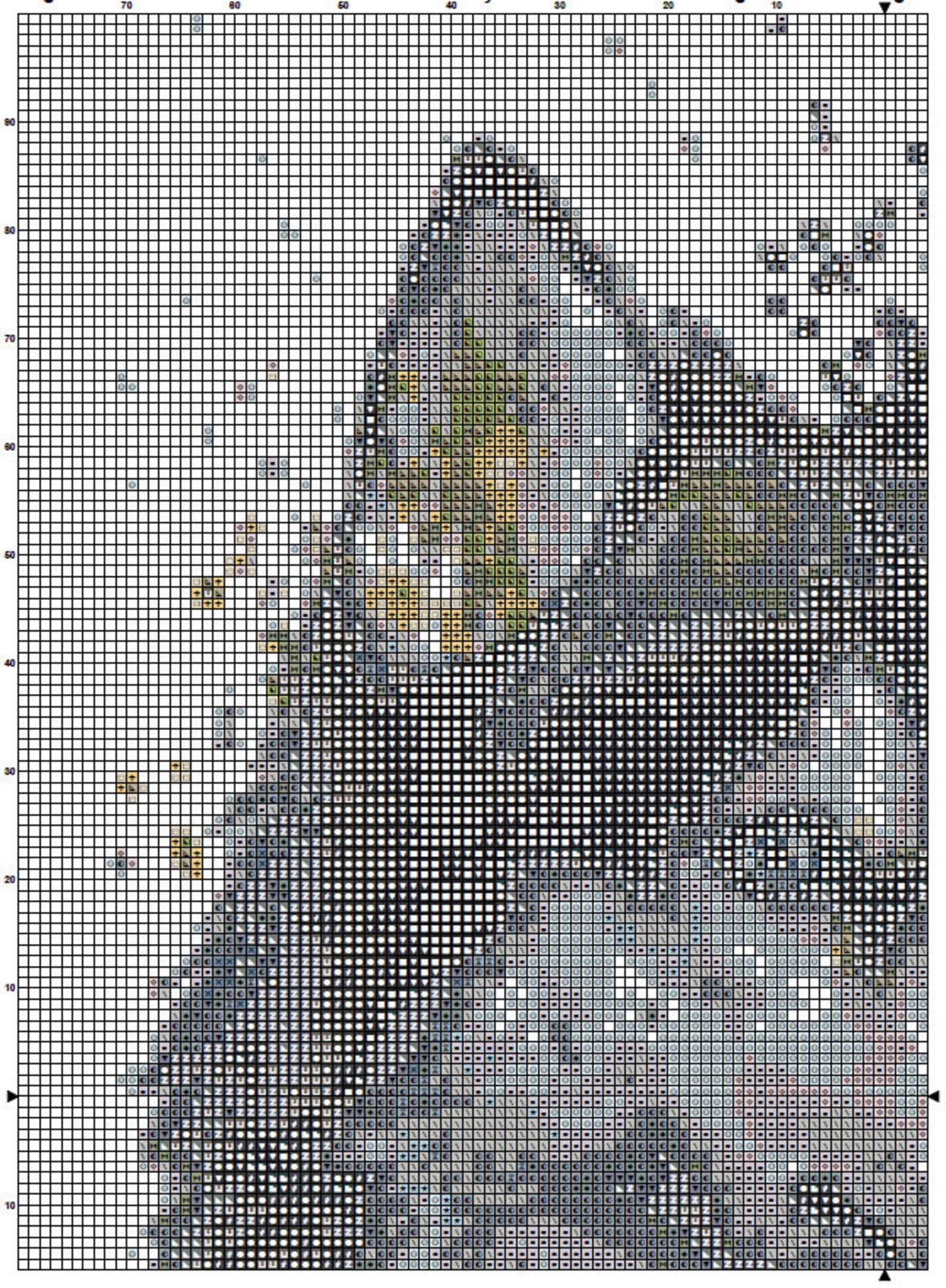 Husky Cross Stitch Pattern 1 Instant PDF Download Husky - Etsy