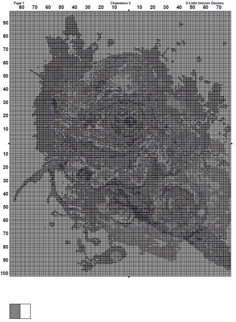 Chameleon Cross Stitch Pattern 3 Instant PDF Download - Chameleon ...