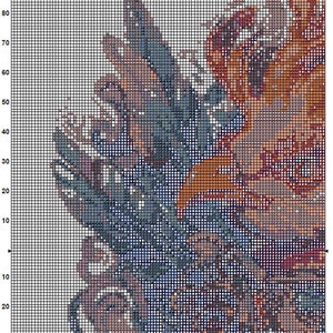 Armored Chicken Cross Stitch Pattern 1 Instant PDF Download - Rooster ...